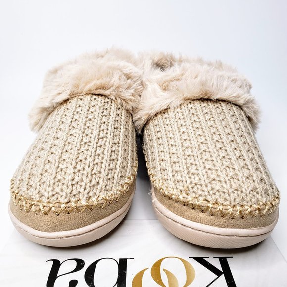 Kooba | Shoes | Nwt Kooba Knitted Furry Ankle House Slippers L | Poshmark